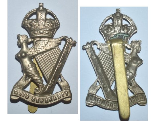 UKB1433. ULSTER RIFLES CAP BADGE 1913-1952, white metal | Military ...